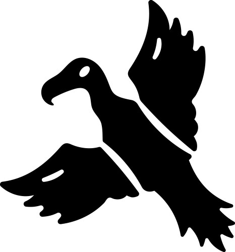 Black buzzard Royalty Free Vector Image - VectorStock