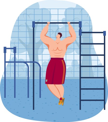Man Doing Pull Up Vector Images (over 180)