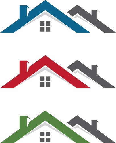 Real estate property logo template Royalty Free Vector Image
