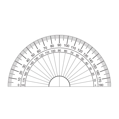 Protractor scale measuring rulers Royalty Free Vector Image