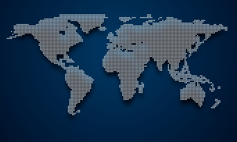 World map Royalty Free Vector Image - VectorStock