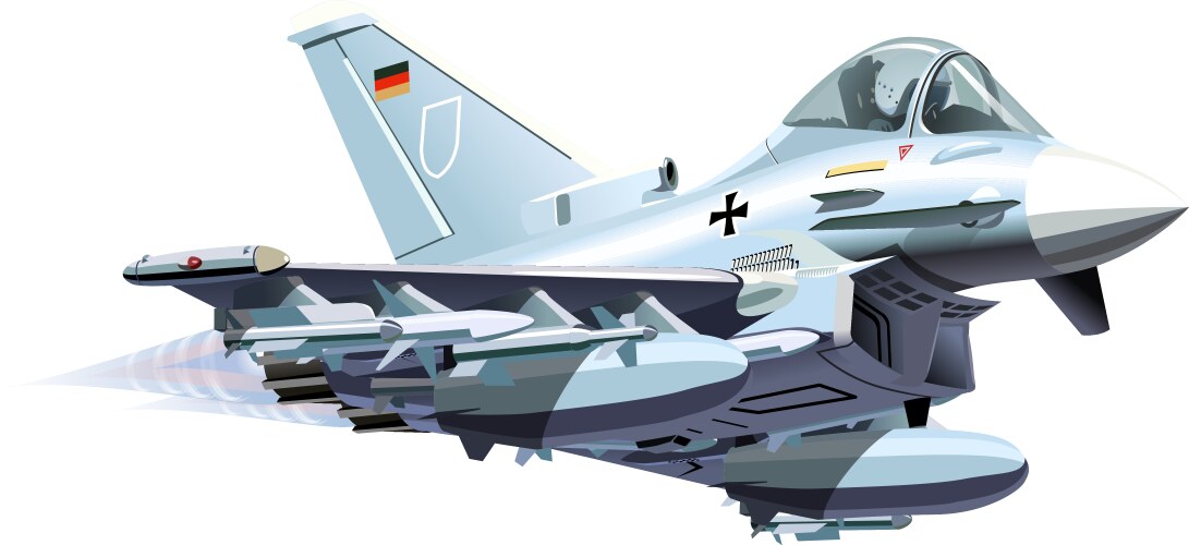 Cartoon Fighter Jet Royalty Free Vector Image - VectorStock
