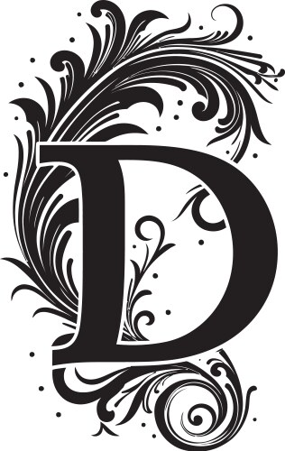 Stylish Font Letter D Vector Images (over 4,900)