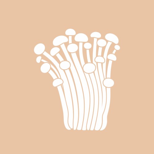 Japanese enoki Royalty Free Vector Image - VectorStock