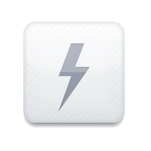 Lightning icon electricity bolt sign Royalty Free Vector