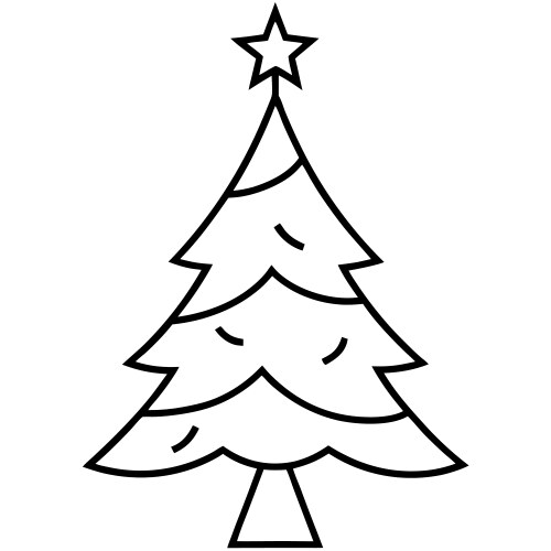 Minimalist christmas tree with star topper Vector Image