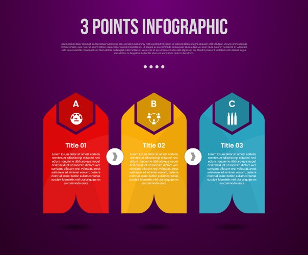 3 points or step process infographic Royalty Free Vector 3 points or step process infographic Royalty Free Vector