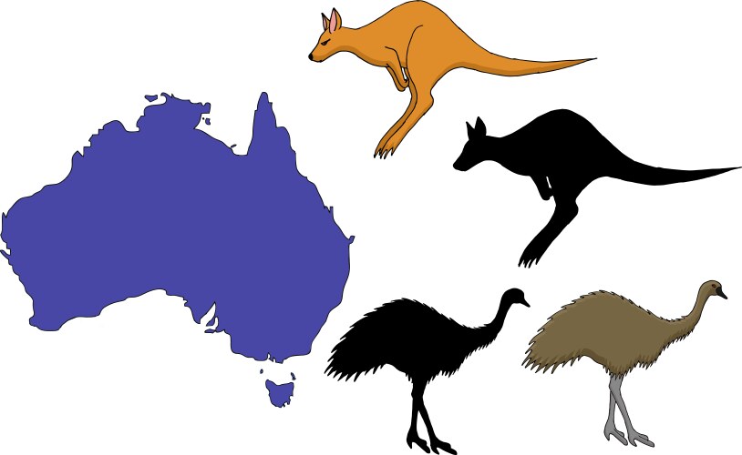 Australia Cartoon Map Vector Images (over 1,300)
