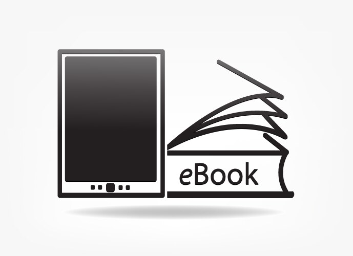 E book reader electronic device display buttons Vector Image