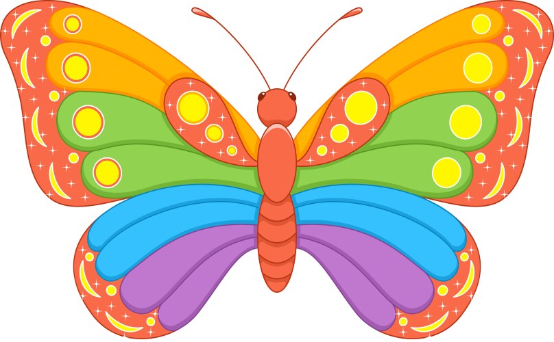 Rainbow Butterfly Vector Images (over 4,800)