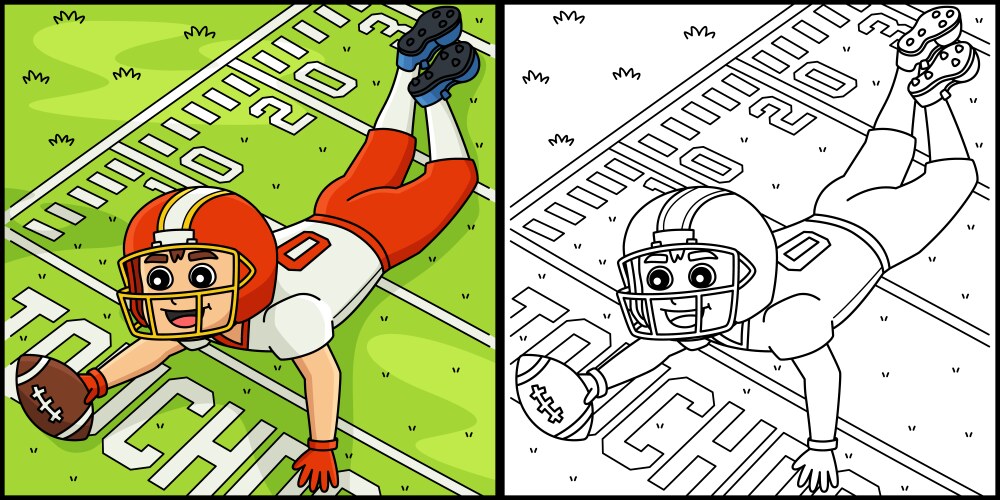 Football Coloring Page Vector Images (over 1,100)