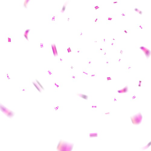 Colorful confetti isolated on transparent Vector Image