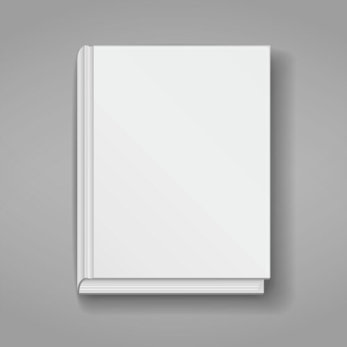 Classic blue book in front vertical view isolated Vector Image