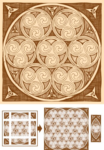 Celtic design - spiral sun Royalty Free Vector Image