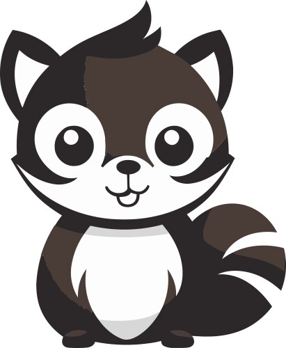 Cute chipmunk logo icon black cartoon Royalty Free Vector