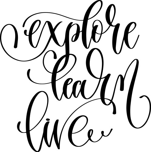 Explore the unknown hand drawn lettering Vector Image