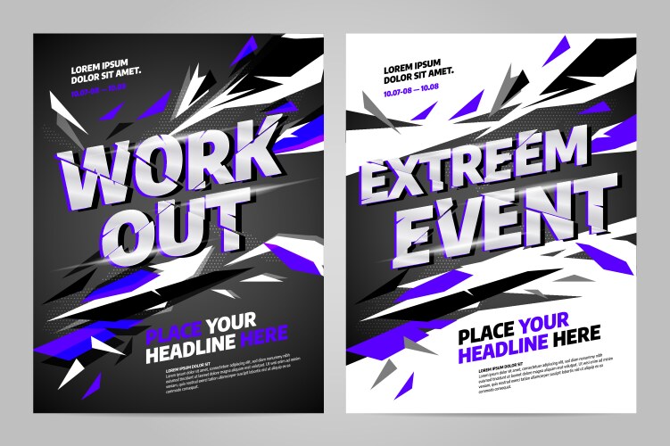 Layout design template for sport Royalty Free Vector Image