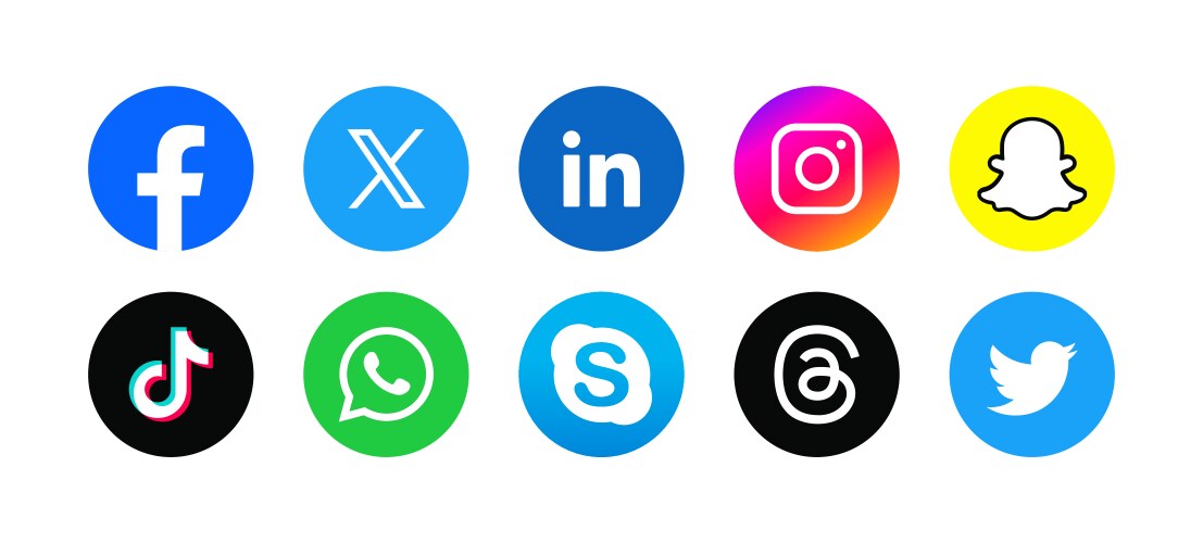 Logo Vectoriel Facebook Twitter Facebook Twitter Instagram Vector