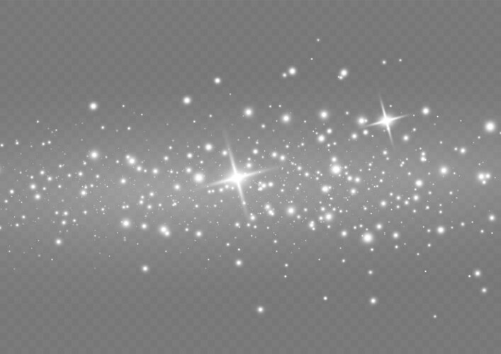 Starry dust flash light spark sparkle white star Vector Image