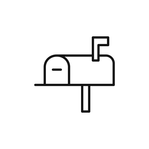 Mailbox icon for postal services and email Vector Image