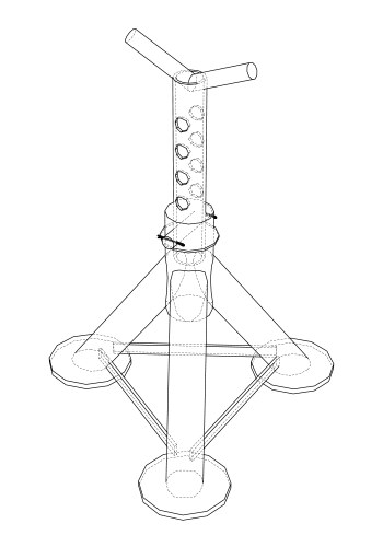 Axle stand isolated Royalty Free Vector Image - VectorStock