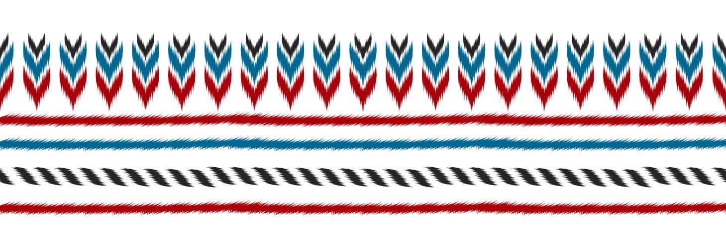 Border ethnic ikat pattern art fabric indian Vector Image