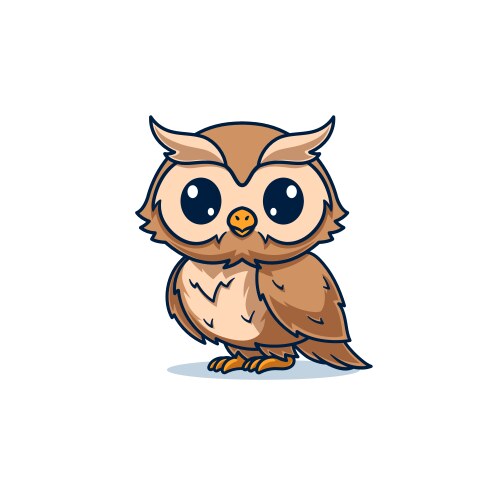 Cartoon owl isolated Royalty Free Vector Image