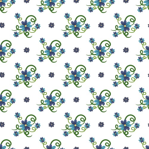 Hand drawn flat design floral pattern Royalty Free Vector