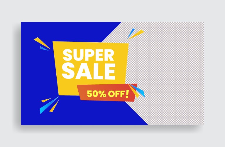Horizontal ecommerce sale discount offer banner Vector Image