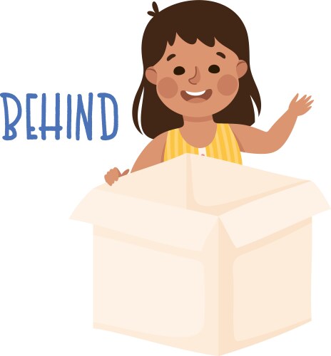 Behind Preposition Clipart