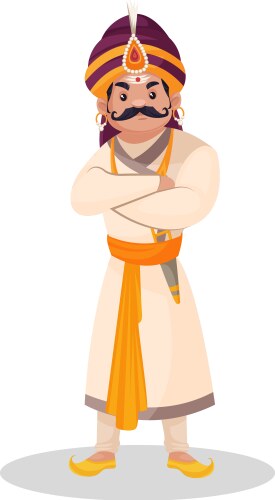 Cartoon hare indian a cute Royalty Free Vector Image