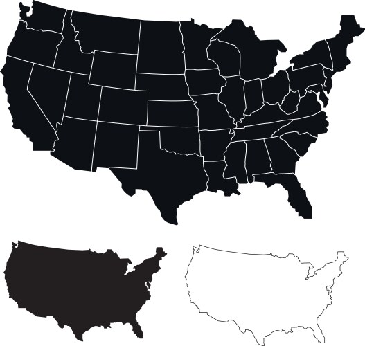 United States Map Outline Vector Images (over 30,000)