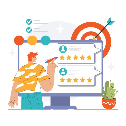 Customer feedback consumer reviews public Vector Image
