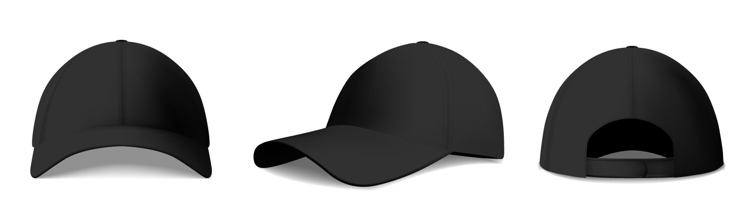 Baseball cap design template set white background Vector Image