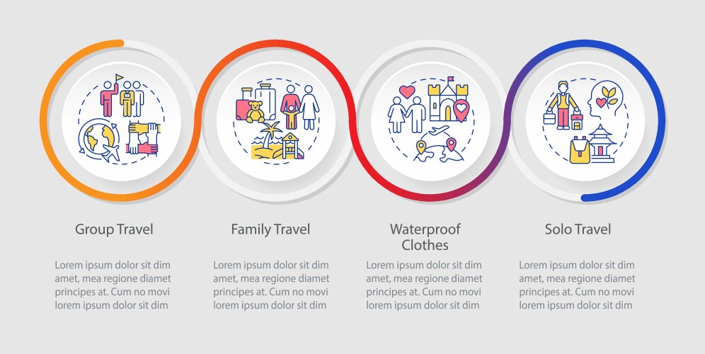 Hackathons types loop infographic template Vector Image