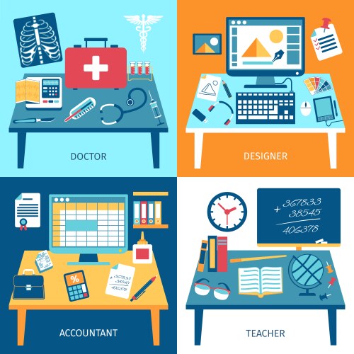 Workspace Royalty Free Vector Image - VectorStock