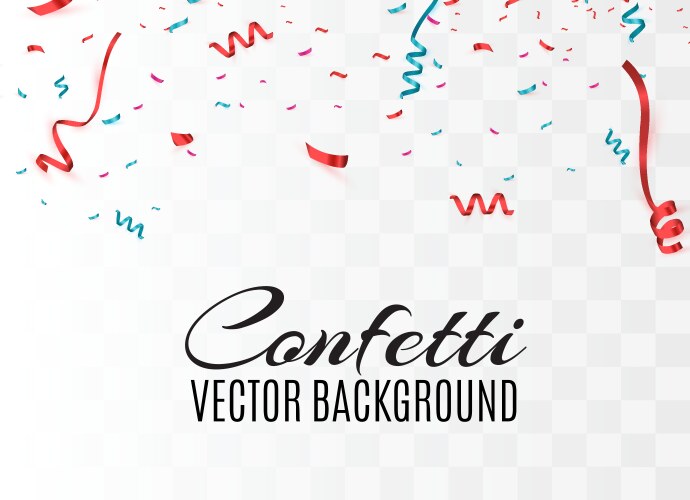 Celebration background template with confetti Vector Image