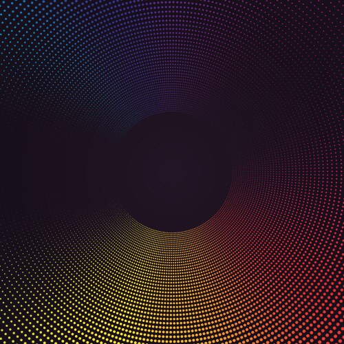 Colorful round spiral abstract rainbow dots Vector Image