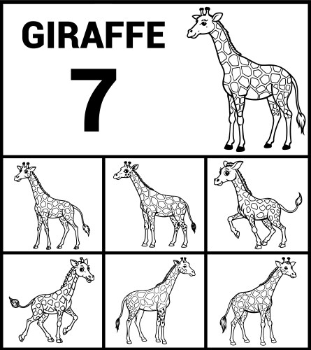 Giraffe Clip Art Black and White Vector Images (over 370)