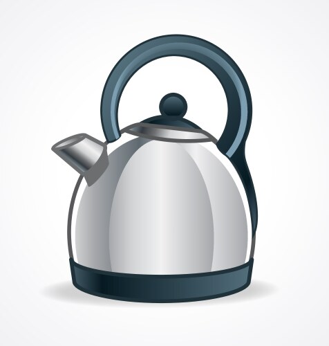 Cute electric kettle cartoon Royalty Free Vector Image