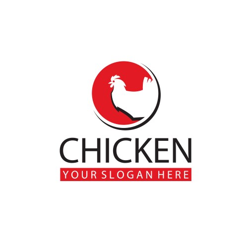 Butter chicken logo traditional indian food curry Vector Image