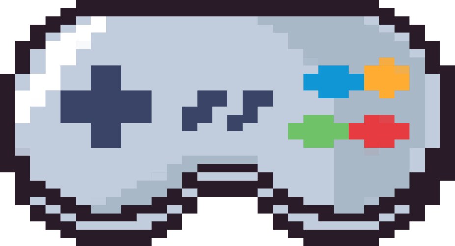 Video game buttons pixel art Royalty Free Vector Image