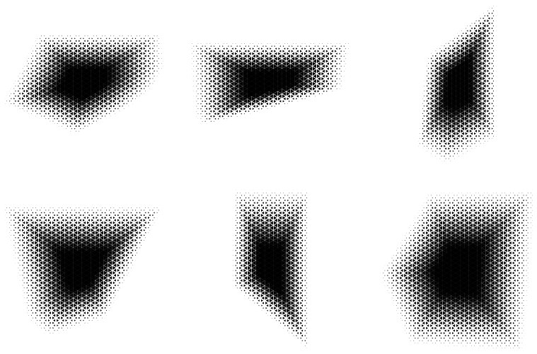 Halftone triangle pattern reprographic technique Vector Image