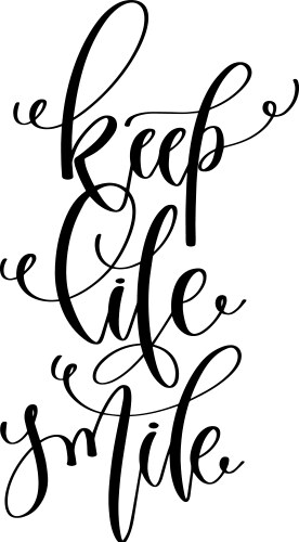 Always smile - hand lettering inscription text Vector Image