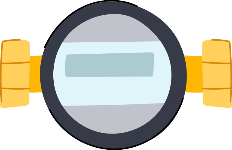 Natural water gas meter cartoon Royalty Free Vector Image