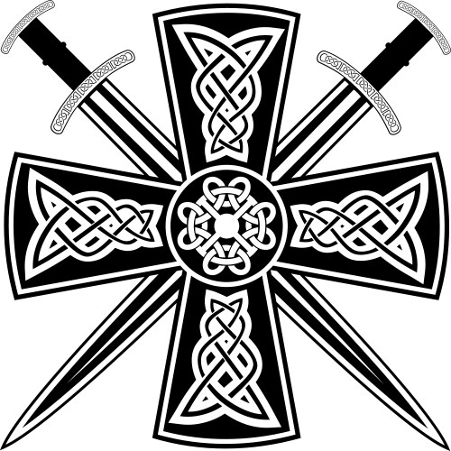 Ornate christian cross Royalty Free Vector Image