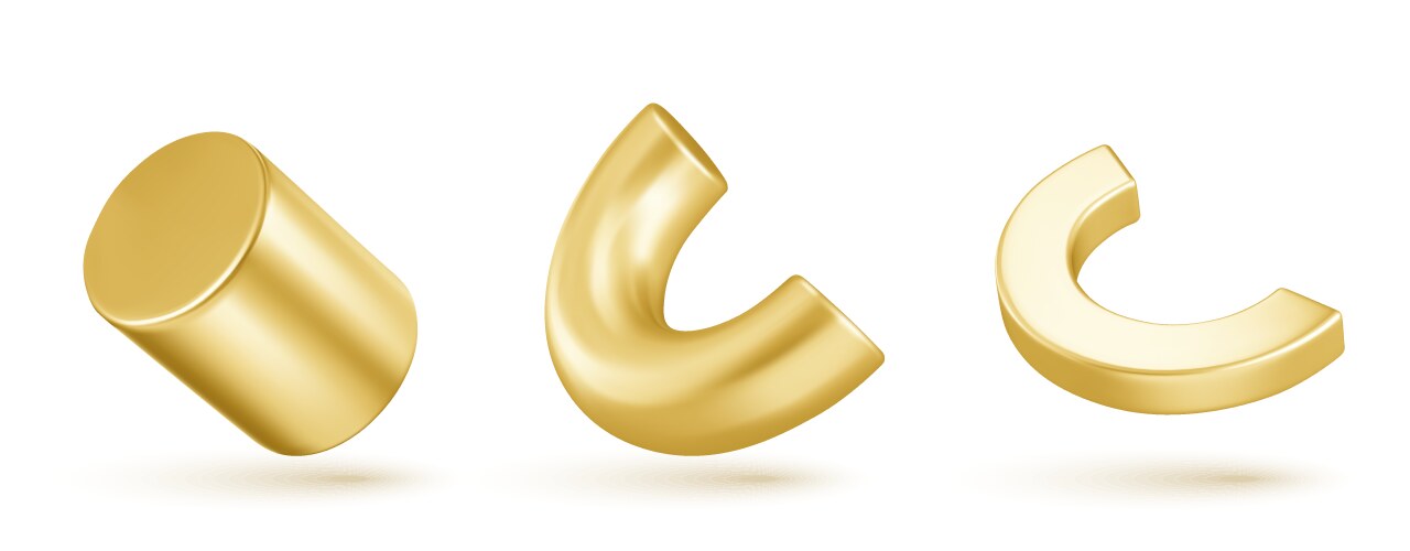 Golden flowing liquid isolated on transparent Vector Image