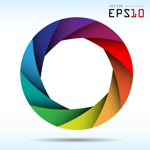 Colorful camera shutter background eps10 Vector Image