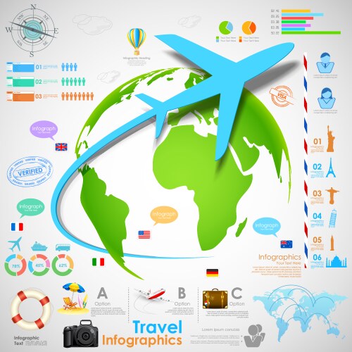 Travel Chart Infographic Royalty Free Vector Image