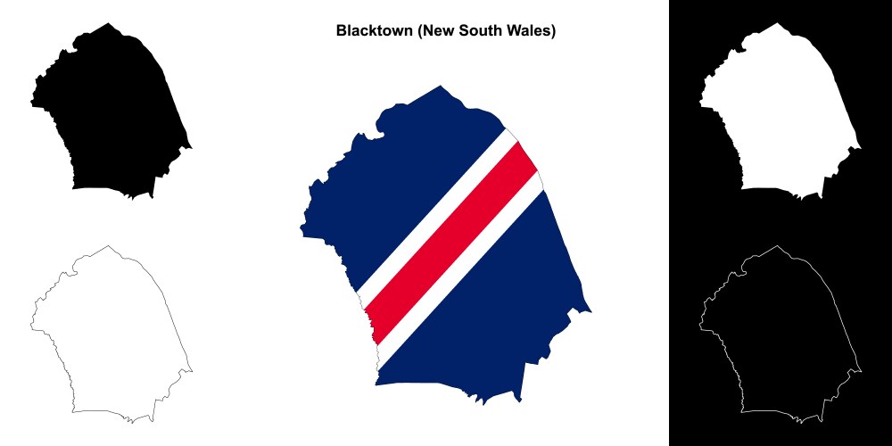 Wakool outline map Royalty Free Vector Image - VectorStock